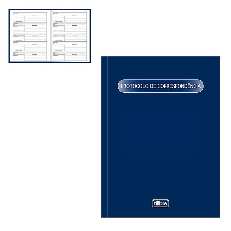 Livro Protocolo de Correspondências Capa dura 104FLS - Shop Macrozao