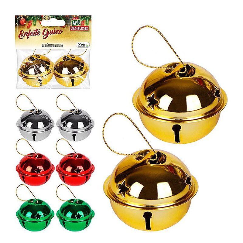 Enfeite de Natal Guizo 5cm - Cores com 2 Peças - Shop Macrozao