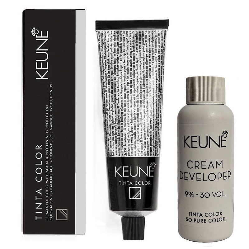 Keune Tinta Color 8 Louro Claro + Developer 30vol - Body e Beauty