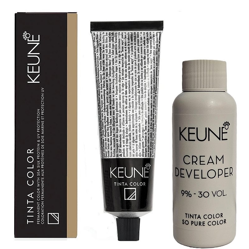 Keune Tinta Color 7.35 Louro Médio Chocolate + Developer 30vol - Body e ...