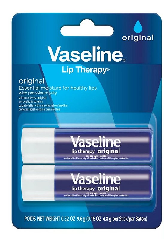 Hidratante Labial Lip Therapy Original, kit com 2 unidades, Vaseline ...