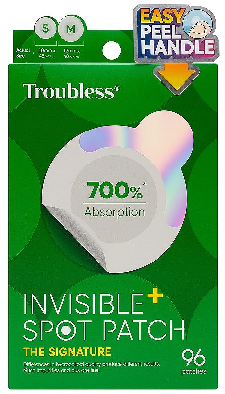 Adesivos para Acne, Invisible Spot Patch, 96 Unidades, Troubless - MAGAM