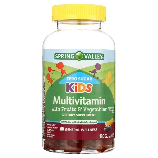 Multivitamínico Infantil com Frutas e Vegetais, Zero Açúcar, 180 Gomas ...