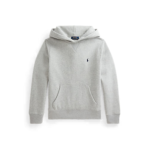 Moletom Infantil com Capuz, Cinza Claro com Logo, Polo Ralph Lauren - MAGAM