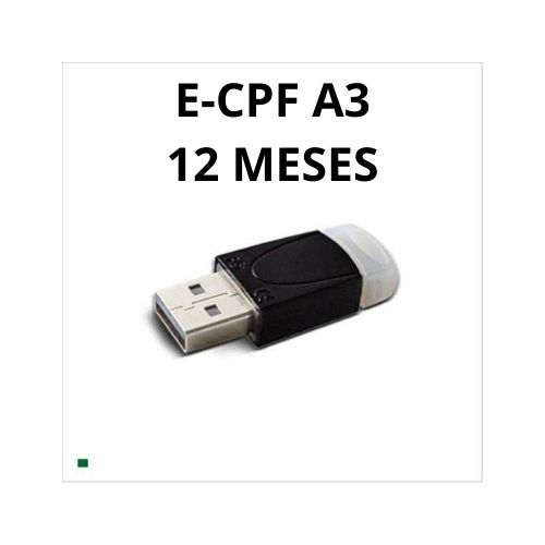 e-CPF-A3-TOKEN-12 MESES - Certyx digital
