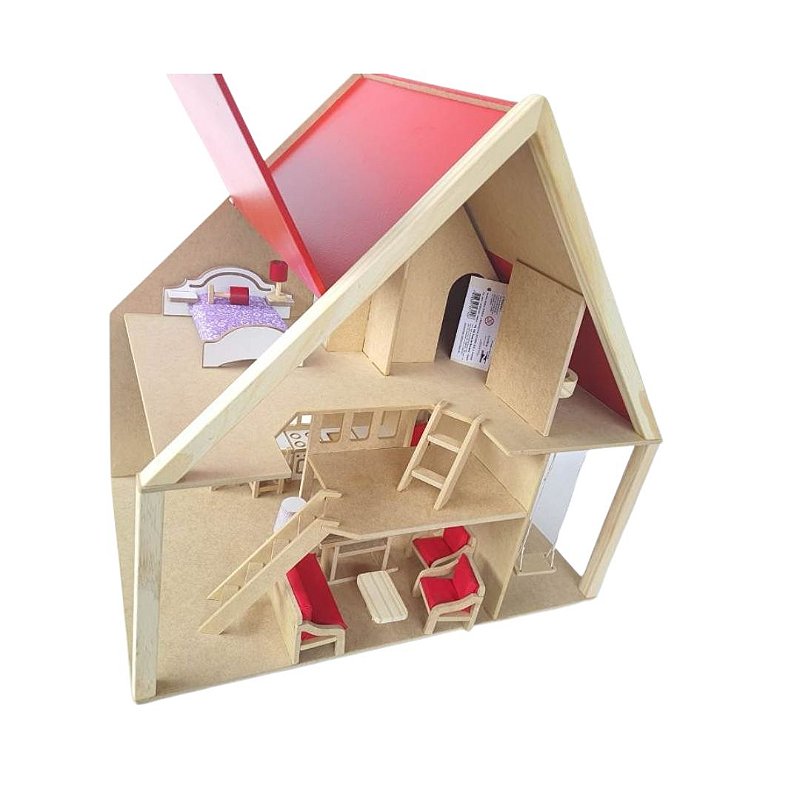 Casinha Chalé de Madeira - Casa Brinquedo Educativo tipo Waldorf - Ioiô de Pano Brinquedos ...