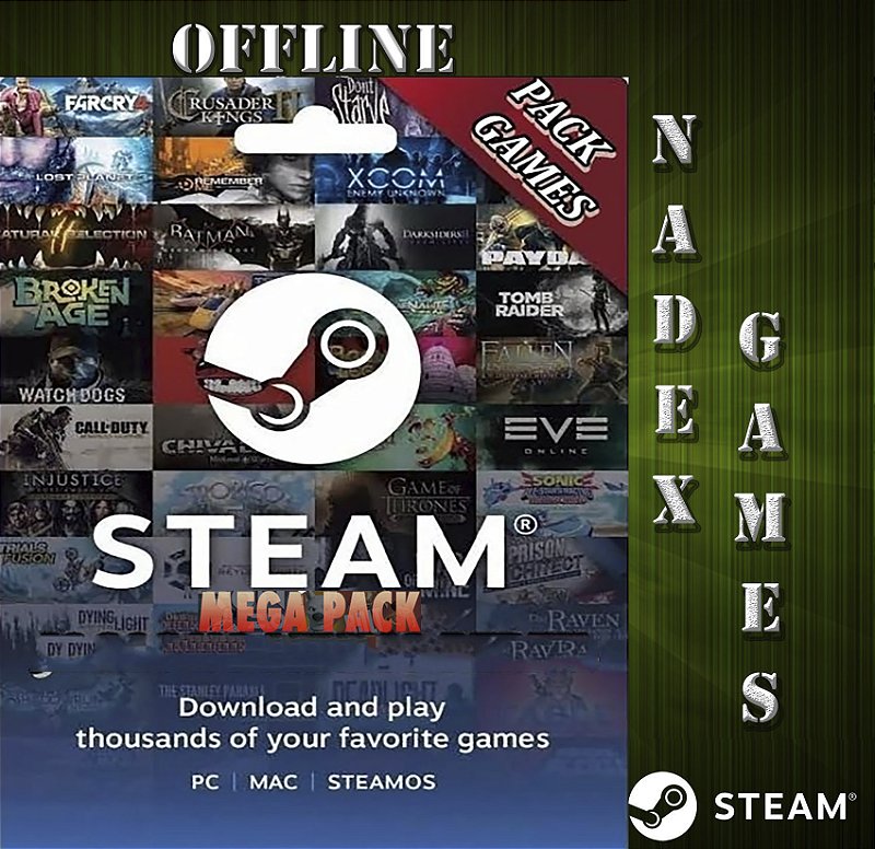 Super Bundle Steam Pack Offline (+100 Jogos no Mesmo Perfil) - Nadex Games