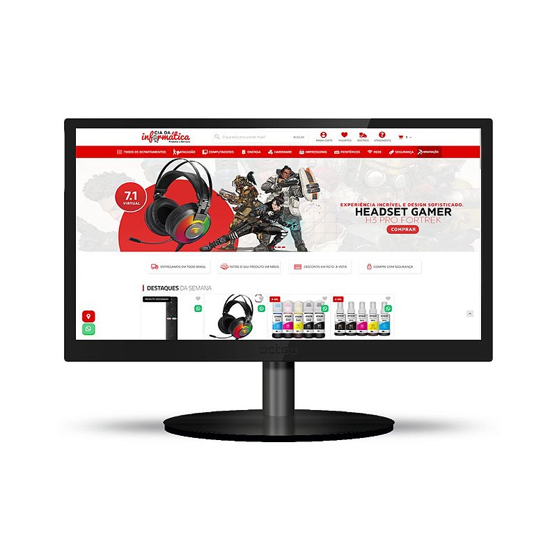 Monitor LED 19" VGA HDMI Widescreen 1440p 60Hz MLP190HDMI PCTOP - Cia ...