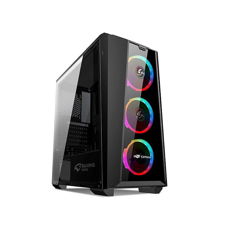 Gabinete Gamer ATX Mid Tower MT-G800 Lateral Acrílico C3Tech - Cia da Informática - Os Melhores ...