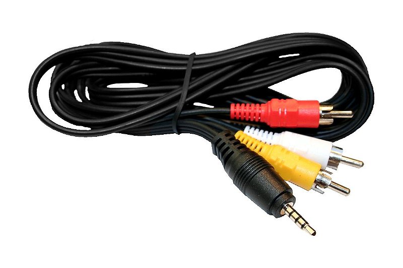 Cabo P3 para 3 RCA AV Áudio e Vídeo 1.5m | Cia Informatica - Cia da ...