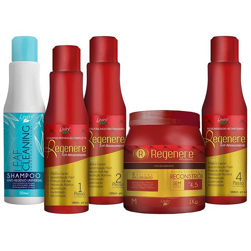Kit Regenere Pro Livity 1l 5 Produtos - Os melhores cosméticos na sua ...