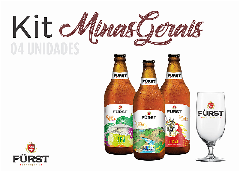 Kit Minas Gerais Fürst | 3 Cervejas Premium 600ml + 1 Taça Exclusiva ...