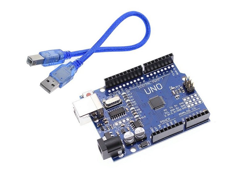 Micricontrolador Atmega Placa compatível com Arduino Uno R3 - Robótica ...