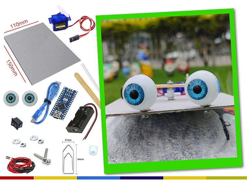 Olhos do Robô Animatronic DIY - Kit Arduino Nano Educação Maker ...