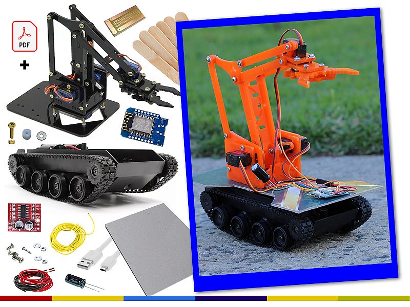 Robô com Braço e Garra Robótica - Robótica Educacional Brasil | Kits ...