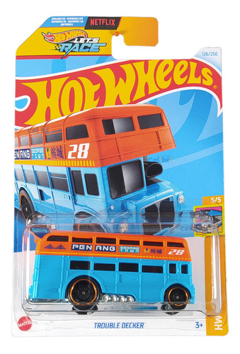 Hot Wheels Trouble Decker Lets Race HTD46 2024 | 1:64 - Colibri Toys ...