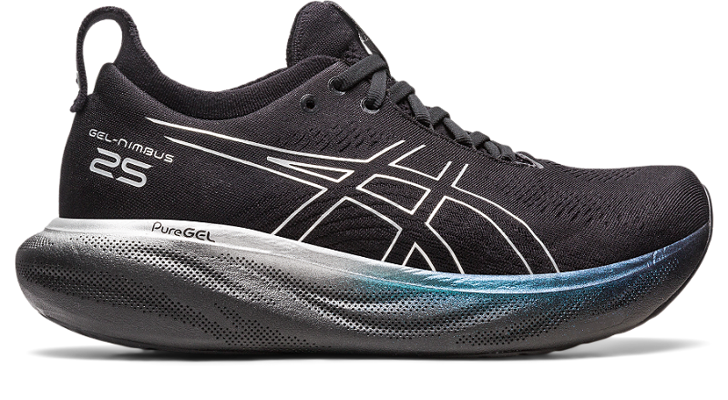 Tênis Asics Gel Nimbus 25 Preto e Azul - Tênis Storm