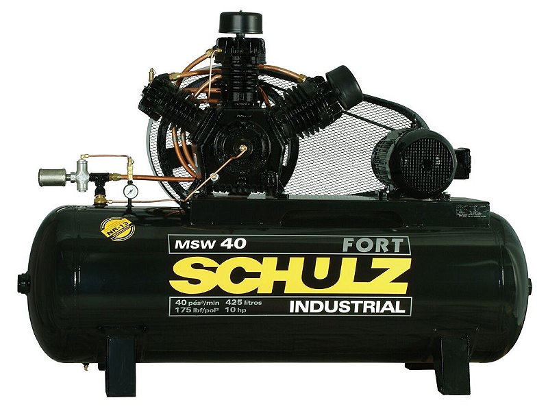 COMPRESSOR DE AR SCHULZ - MSW 40/425 FORT - 40 PES 425 LITROS 175 ...