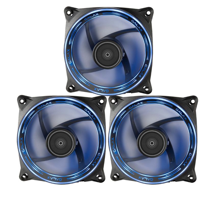 Kit 3 Cooler Fan Galax Vortex Wind-02 ARGB 120mm Preto - Level Prime