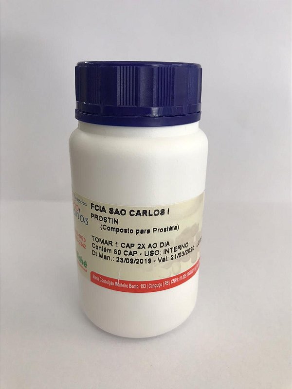 PROSTIN (Composto para Próstata) 60 cápsulas - Produtos Manipulados São ...
