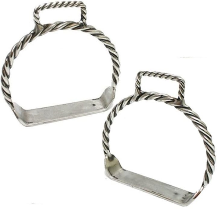 Estribo Torcido Inox Para Cavalo Montaria Selas E Arreios - Alvorada Couros