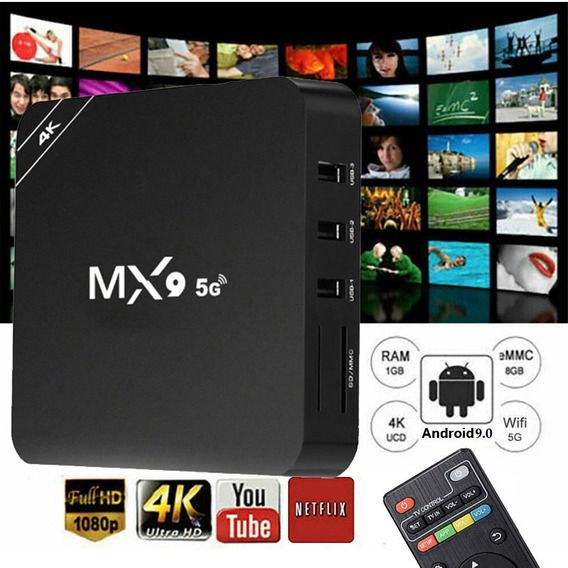 Tv Box Mx9 4k 8Gb de Ram 128Gb Armazenamento Interno - GoPlay