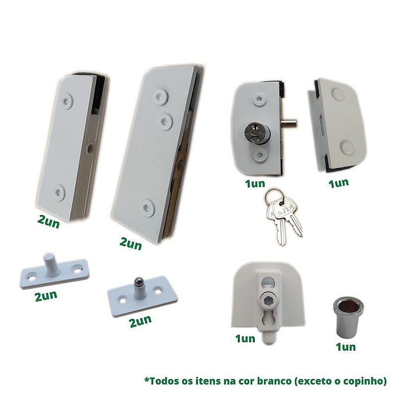 Kit porta dupla pivotante para vidro temperado blindex - Demarcos ...