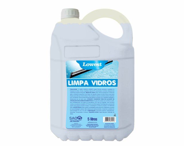 Limpa Vidros 5L Lowest - AT Distribuidora de Limpeza e Higiene Profissional