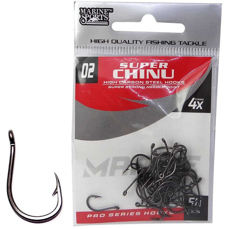 Anzol Marine Sports Super Chinu 4X Black 2 c/ 50 un. - Martinelli Pesca ...