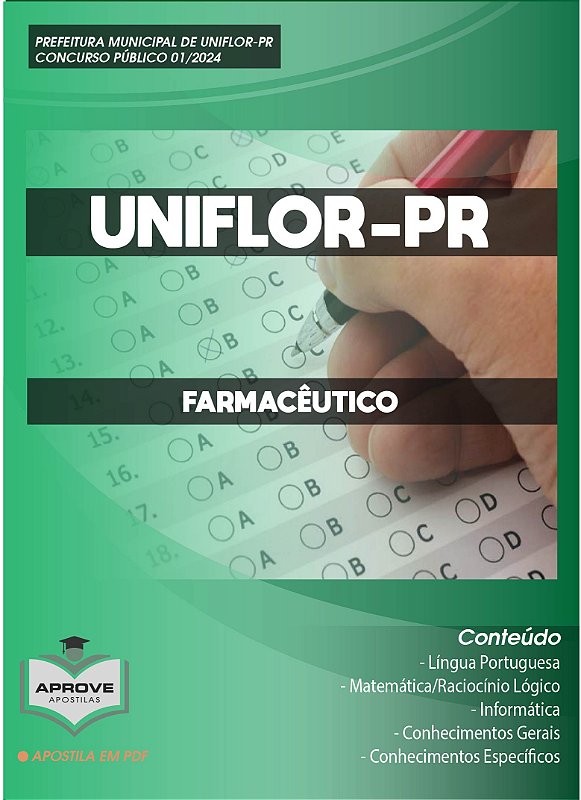 APOSTILA UNIFLOR - FARMACÊUTICO - Aprove Apostilas