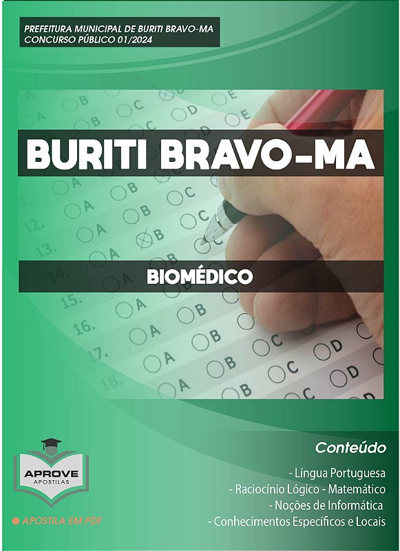 APOSTILA BURITI BRAVO - BIOMÉDICO - Aprove Apostilas