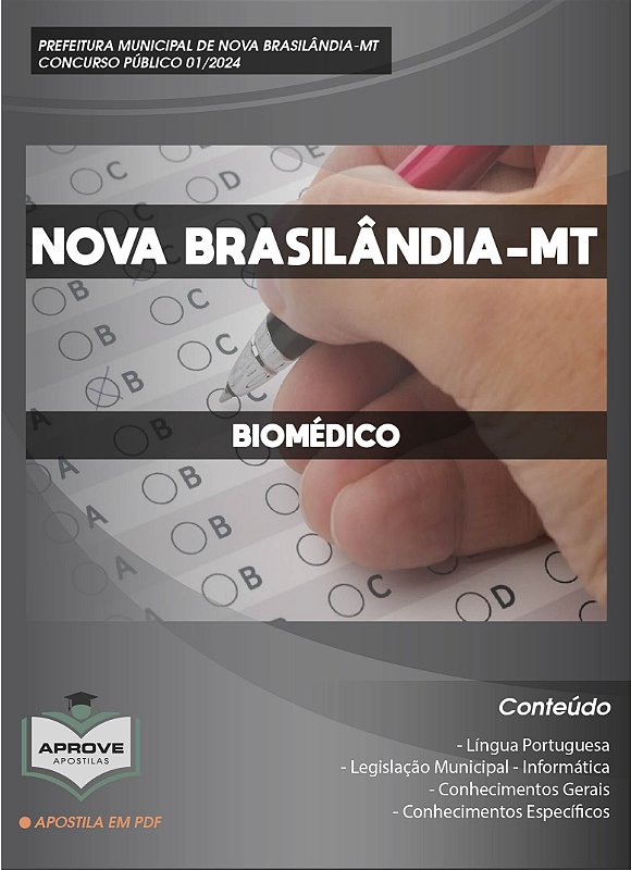 APOSTILA NOVA BRASILÂNDIA - BIOMÉDICO - Aprove Apostilas