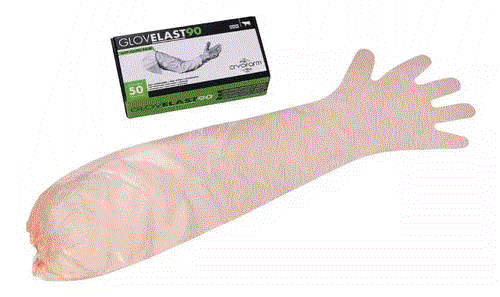 Luva inseminação bovina 90cm COM BORDA ELÁSTICA - Rural Center