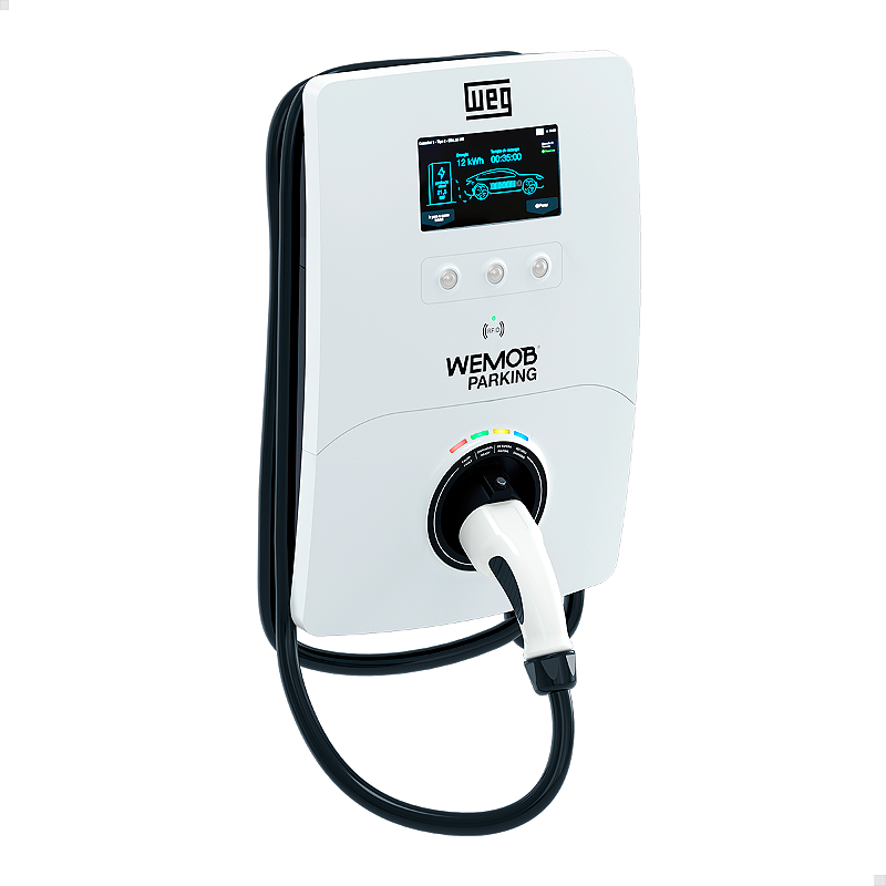 Estação De Recarga Carros Elétricos Com Display Weg Wemob 23kw Parking ...