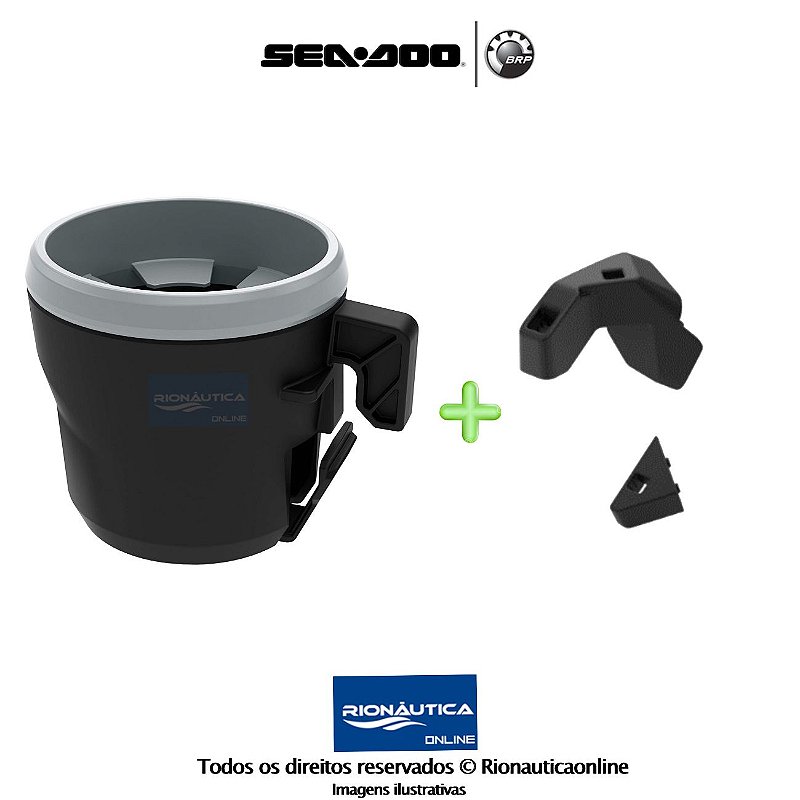 Kit Suporte Esquerdo de Porta Copo Sistema LinQ Sea Doo Jet Ski ...