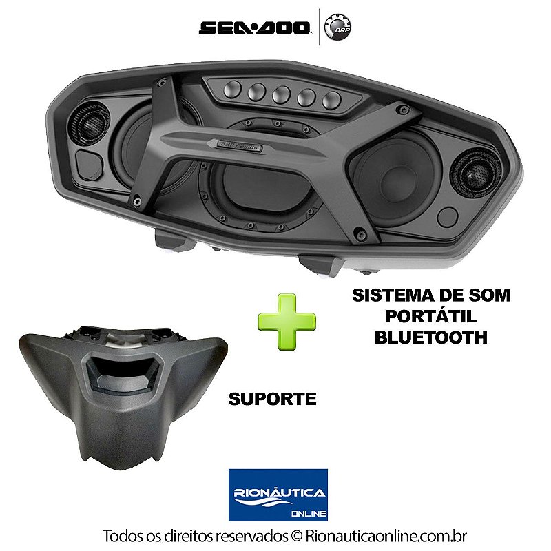 Sistema de Som Bluetooth Jet Ski Spark com Suporte Incluso - Sea Doo ...