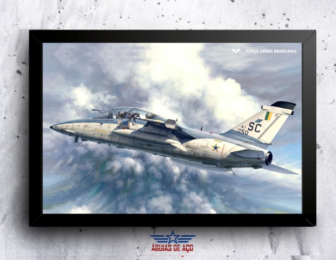 Quadro - A-1 AMX - FAB (20cm x 30cm) - Loja Águias de Aço