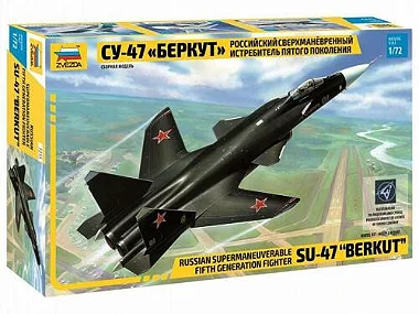 Raríssimo! SUKHOI SU-47 BERKUT - 1:72 (GRANDE) - PLASTIMODELO - FEITO ...