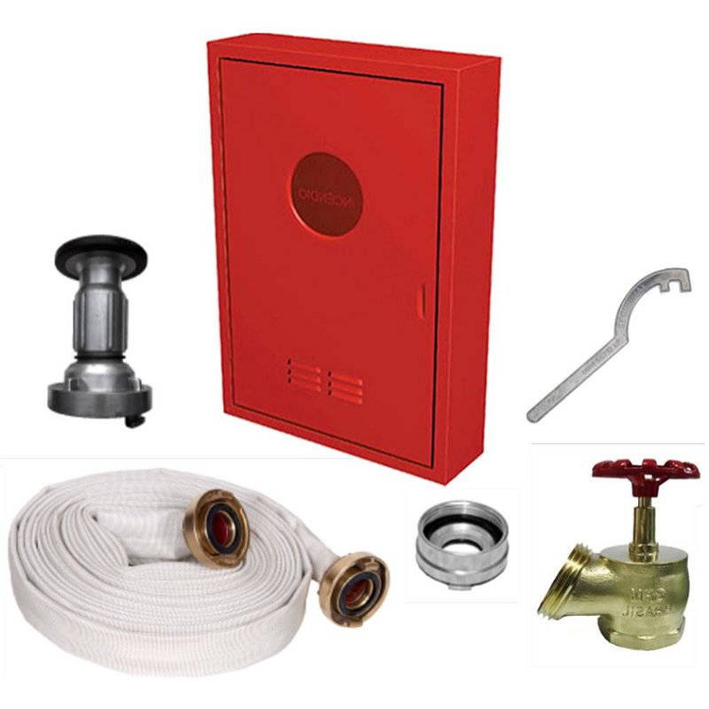 Kit Hidrante De Parede 90 x 60 x 17 cm Completo - distribuidora Supermix