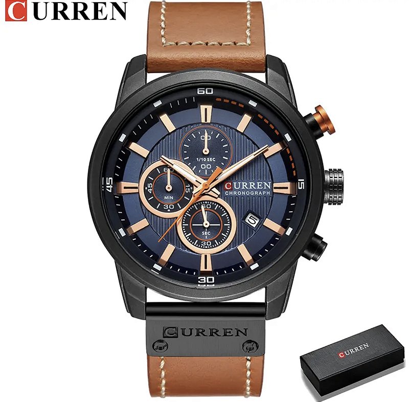 Relógio Curren 8291 Azul Marinho - Relógios Curren