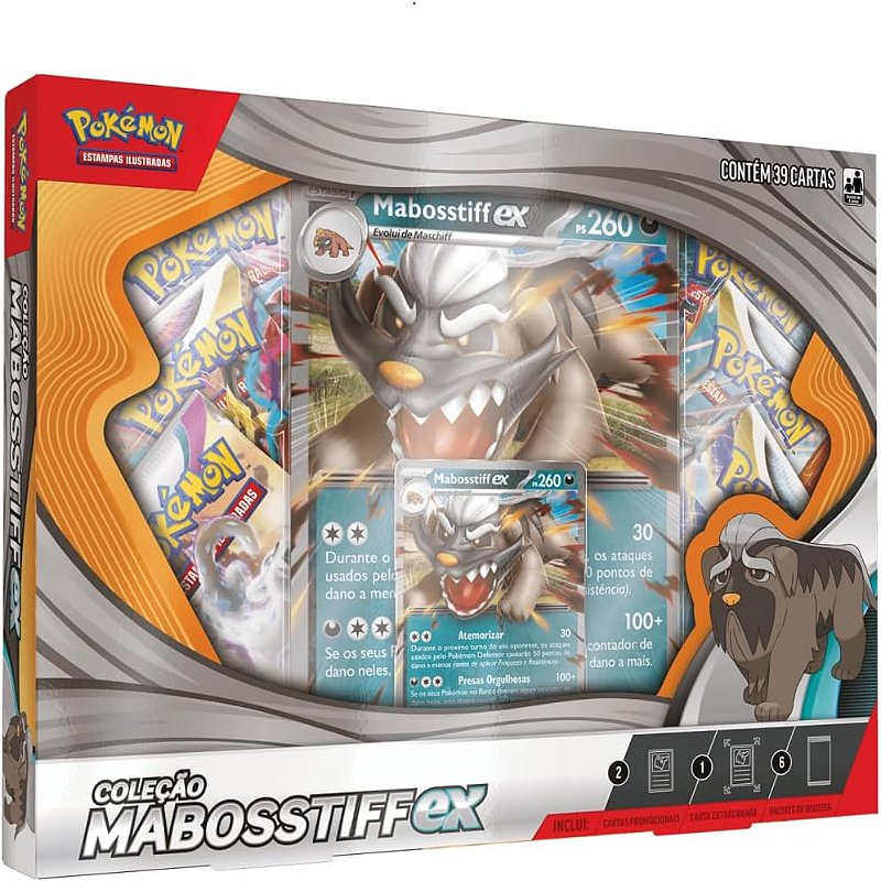 Carta Pokémon Box Mabosstiff EX - Evoluções de Paldea - Koopa Troopa Games