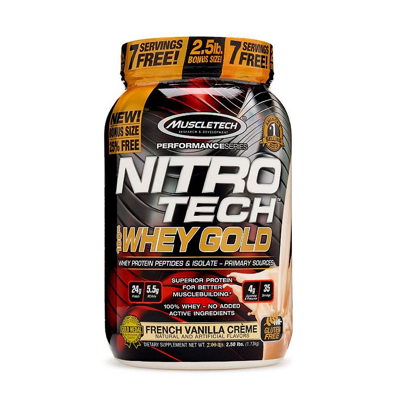 NITRO TECH WHEY GOLD MUSCLETECH - 1KG - Curitiba Nutrition - Suplementos