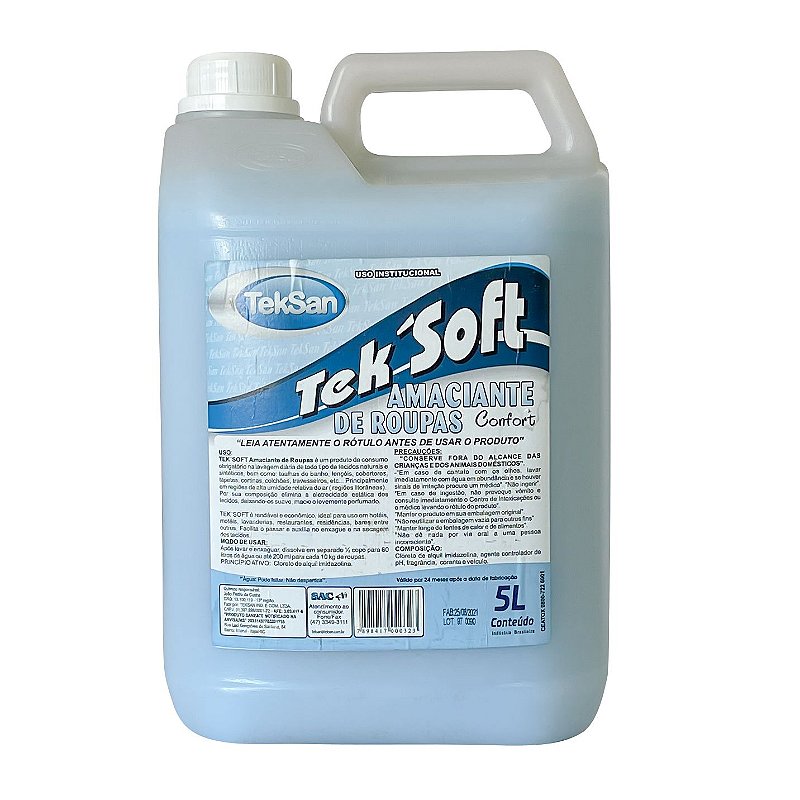TEK'SOFT CONFORT AMACIANTE DE ROUPAS 5L - Teksan