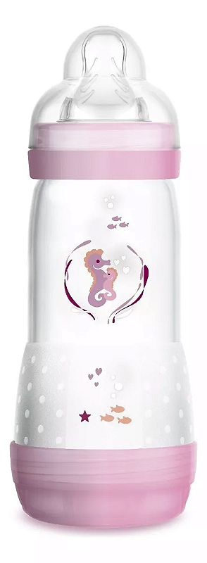 MAMADEIRA MAM EASY START 2+ MESES UNICÓRNIO ROSA 260ML - Clube da Fralda