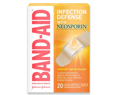 Band-Aid Brand Bandages with Neosporin Antibiotic, Assorted Sizes ...