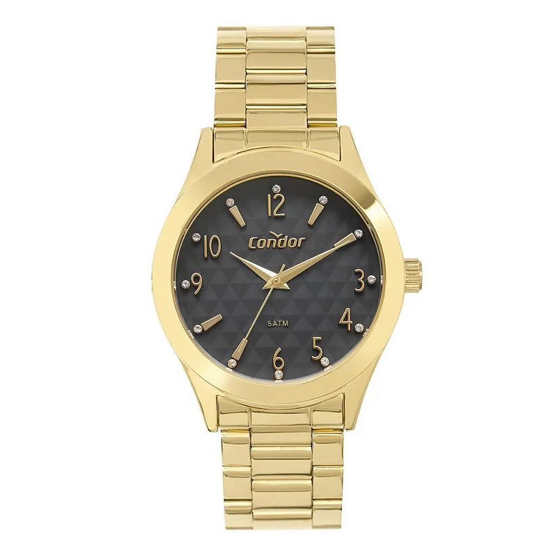 Relógio Condor Feminino Dourado Analógico CO2039KXVSK4P - SunClock ...