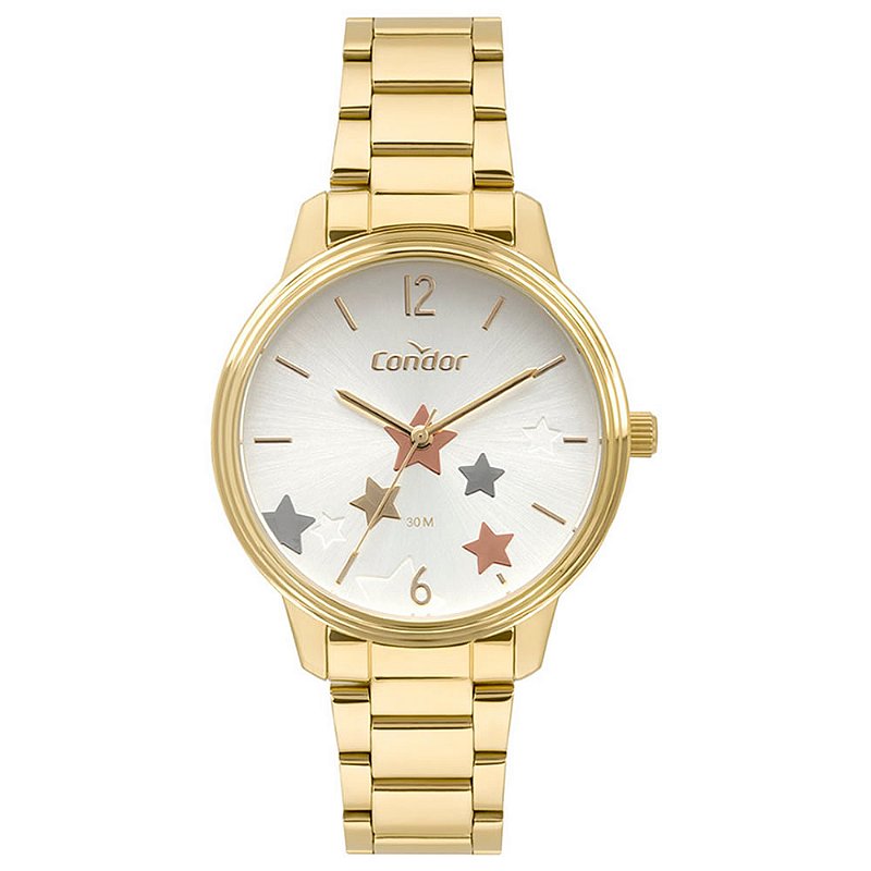 Relógio Condor Feminino Dourado Analógico COPC21AEDTK4D - SunClock ...