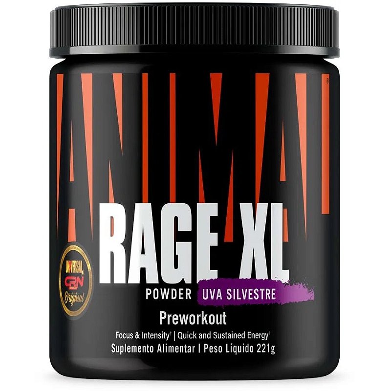 Pré Treino Animal Rage XL 221g - Universal Nutrition - HEAVY NUTRITION ...