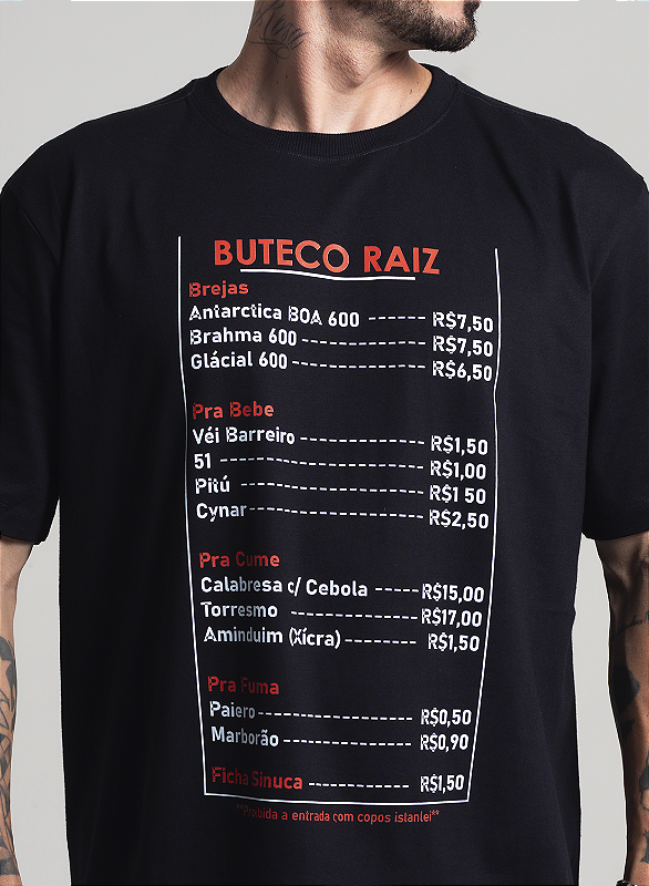 Camiseta Unibutec Cardápio Buteco Raiz - Unibutec Clothing ® • A Marca ...