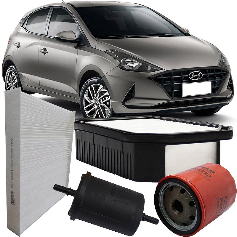 Kit Filtros De Ar Oleo Combustivel Cabine Hyundai Hb20 1.0 TGDI Turbo ...